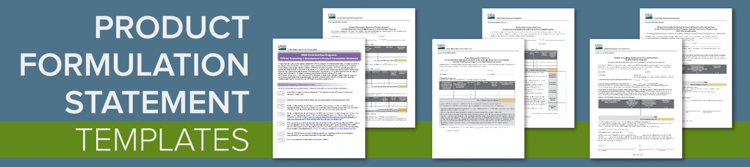 USDA Releases Updated PFS Templates | My Food Program