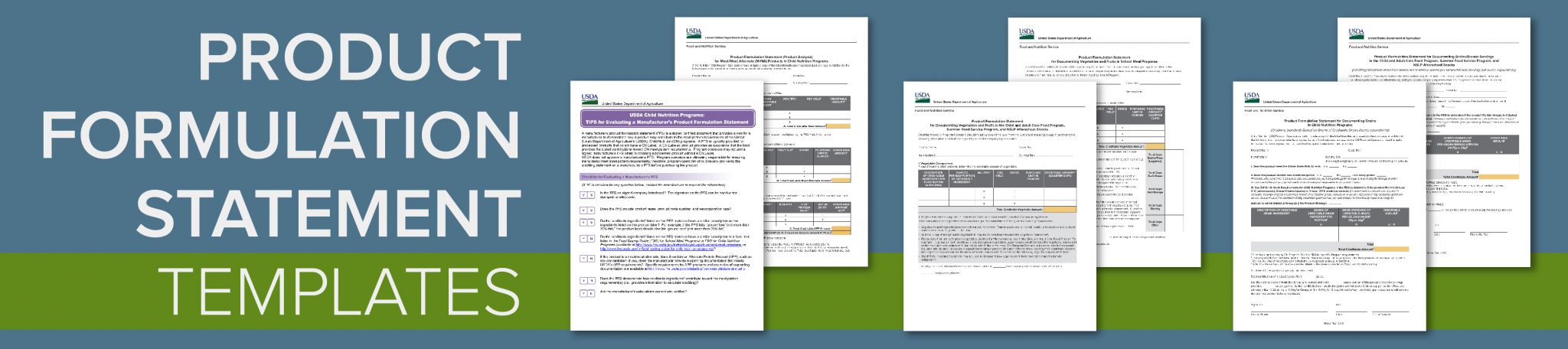 USDA Releases Updated PFS Templates | My Food Program
