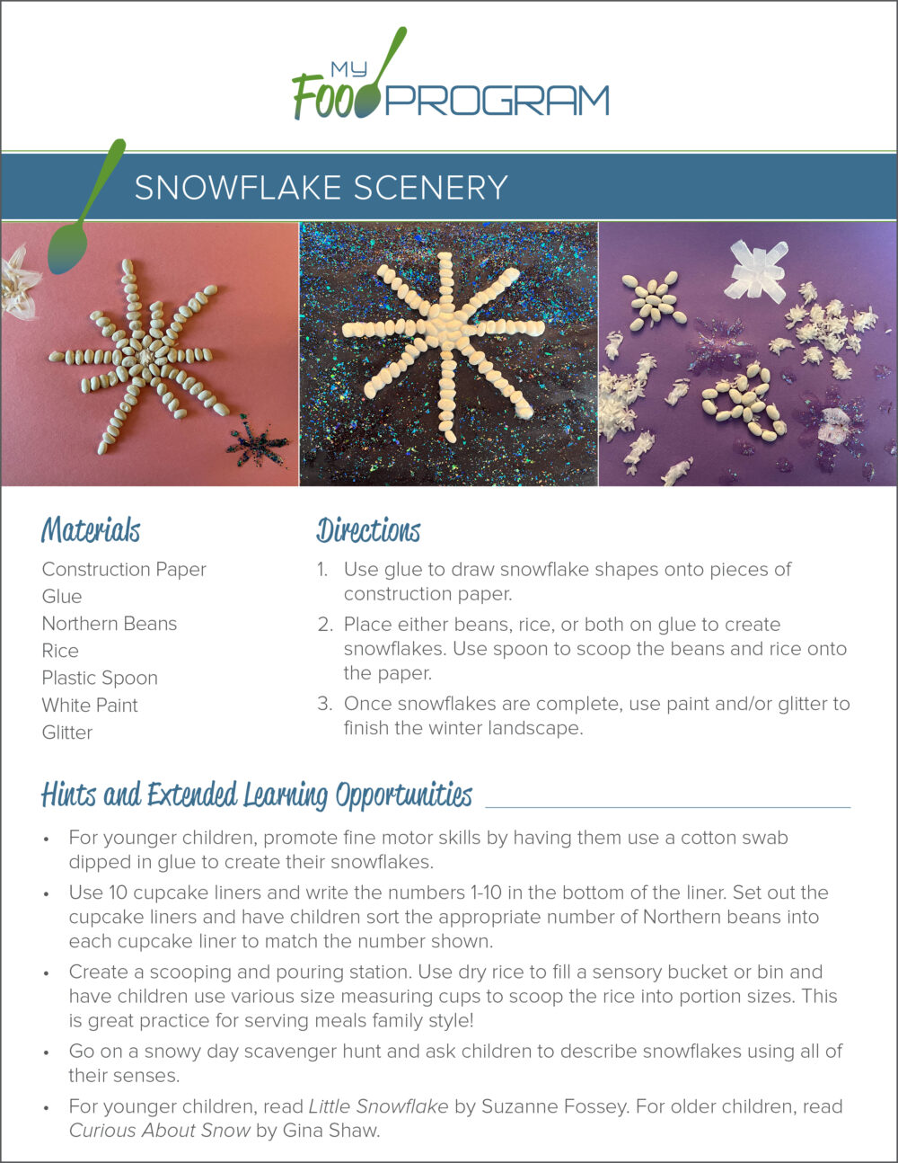 Snowflake Scenery | My Food Program