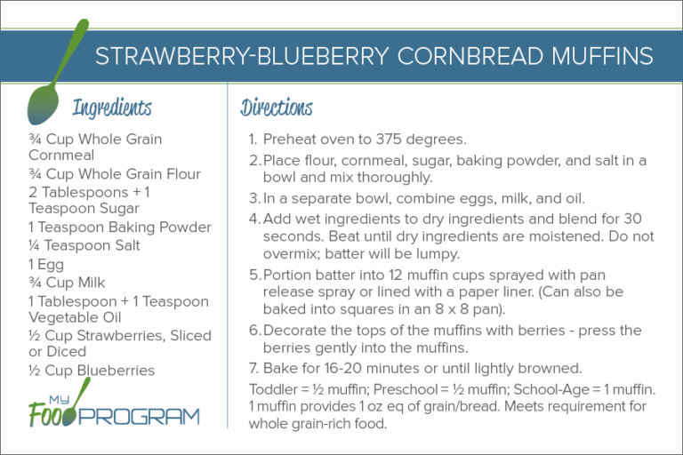 CACFP-Creditable Recipe Collection | My Food Program