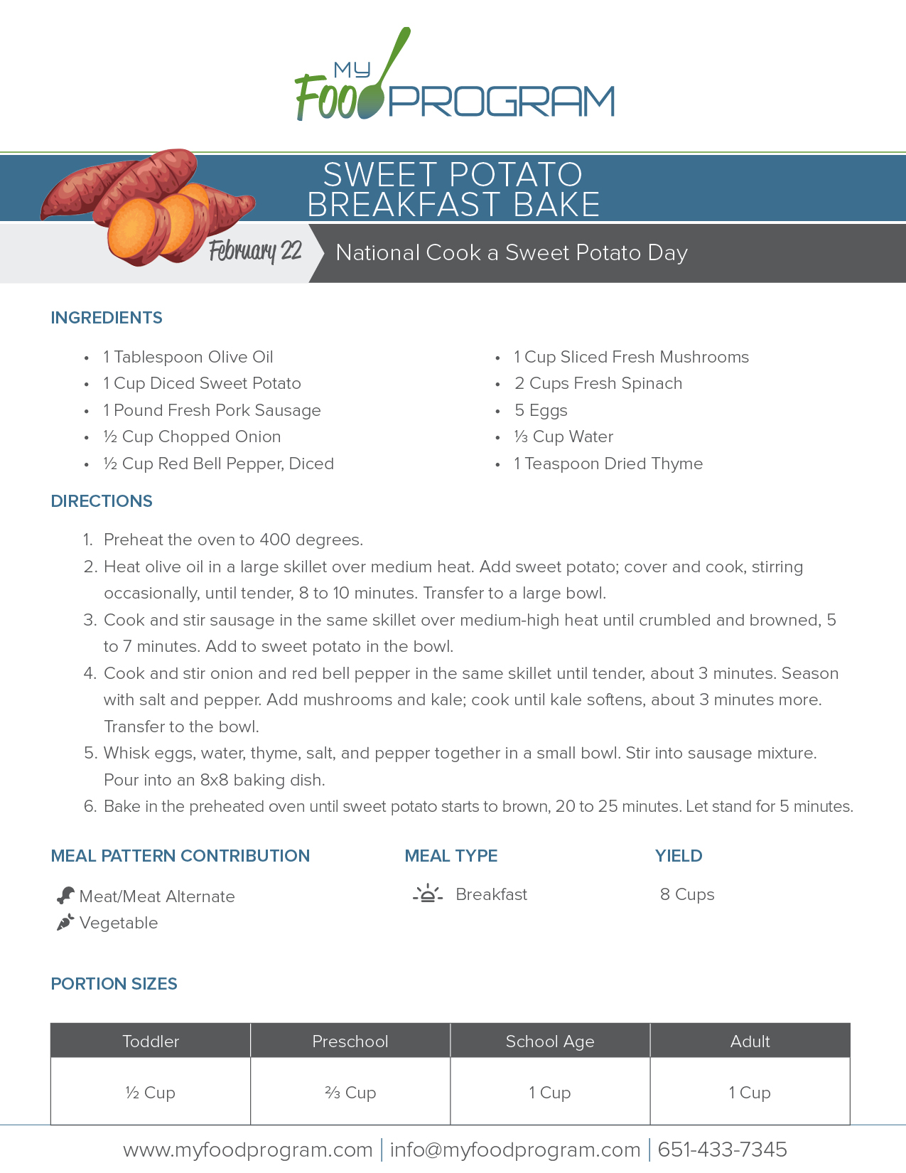 February 2024 Menus & Recipes | My Food Program