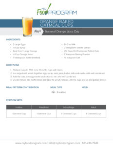 May 2024 Menus & Recipes | My Food Program