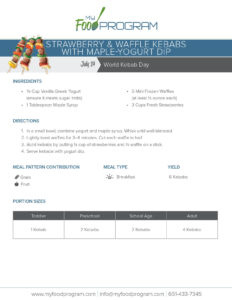 July 2024 Menus & Recipes | My Food Program