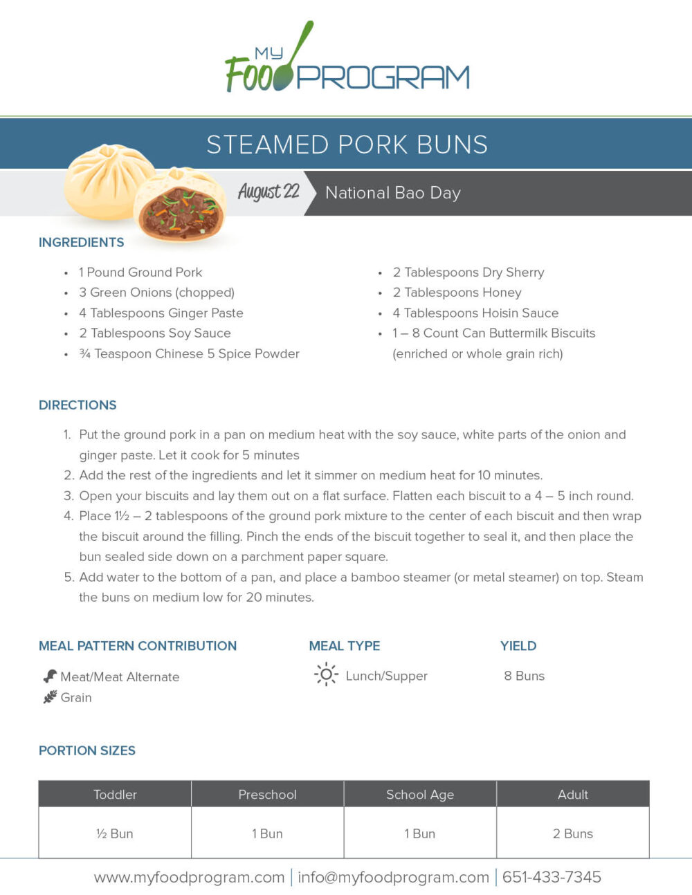 August 2024 Menus & Recipes | My Food Program