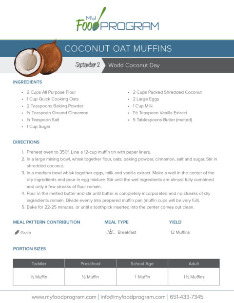 September 2024 Menus & Recipes | My Food Program