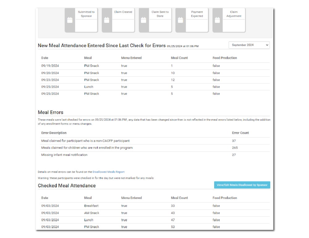 Software Screenshots & Sample Reports | My Food Program