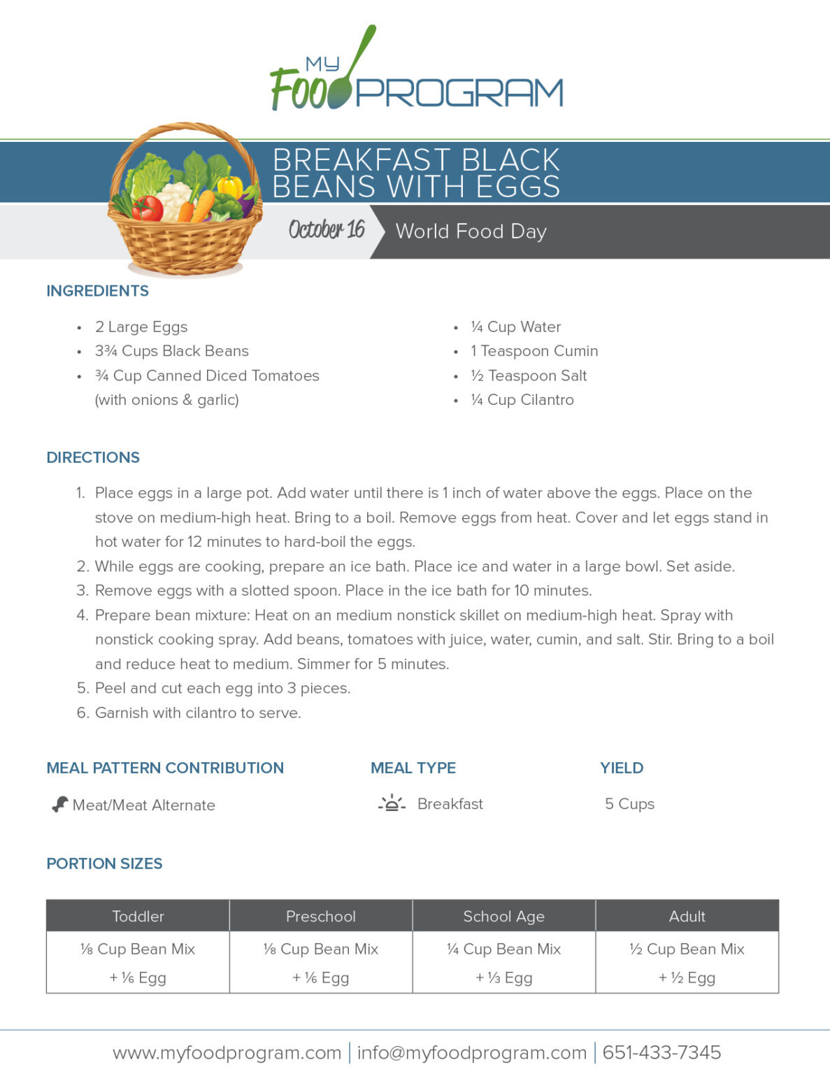 October 2024 Menus & Recipes | My Food Program