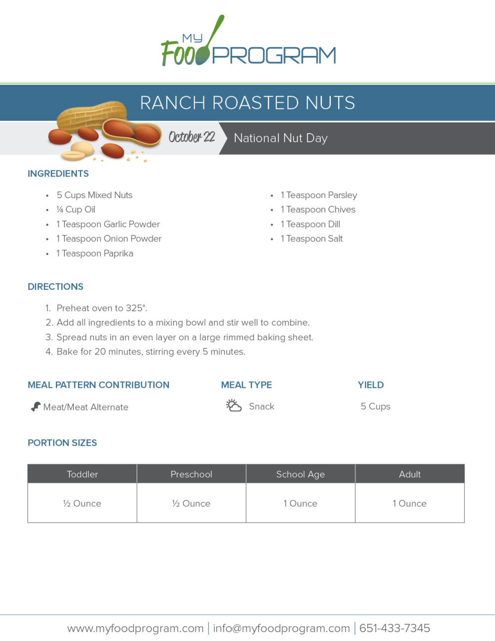 October 2024 Menus & Recipes | My Food Program