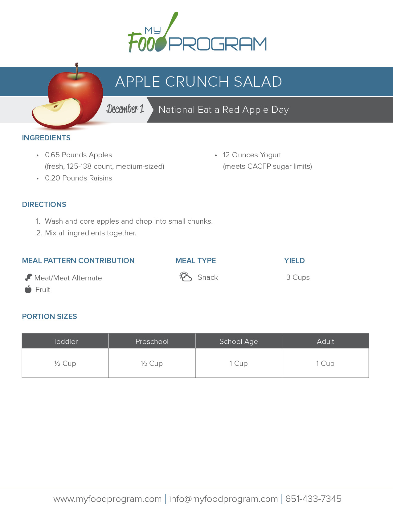 December 2024 Menus & Recipes | My Food Program