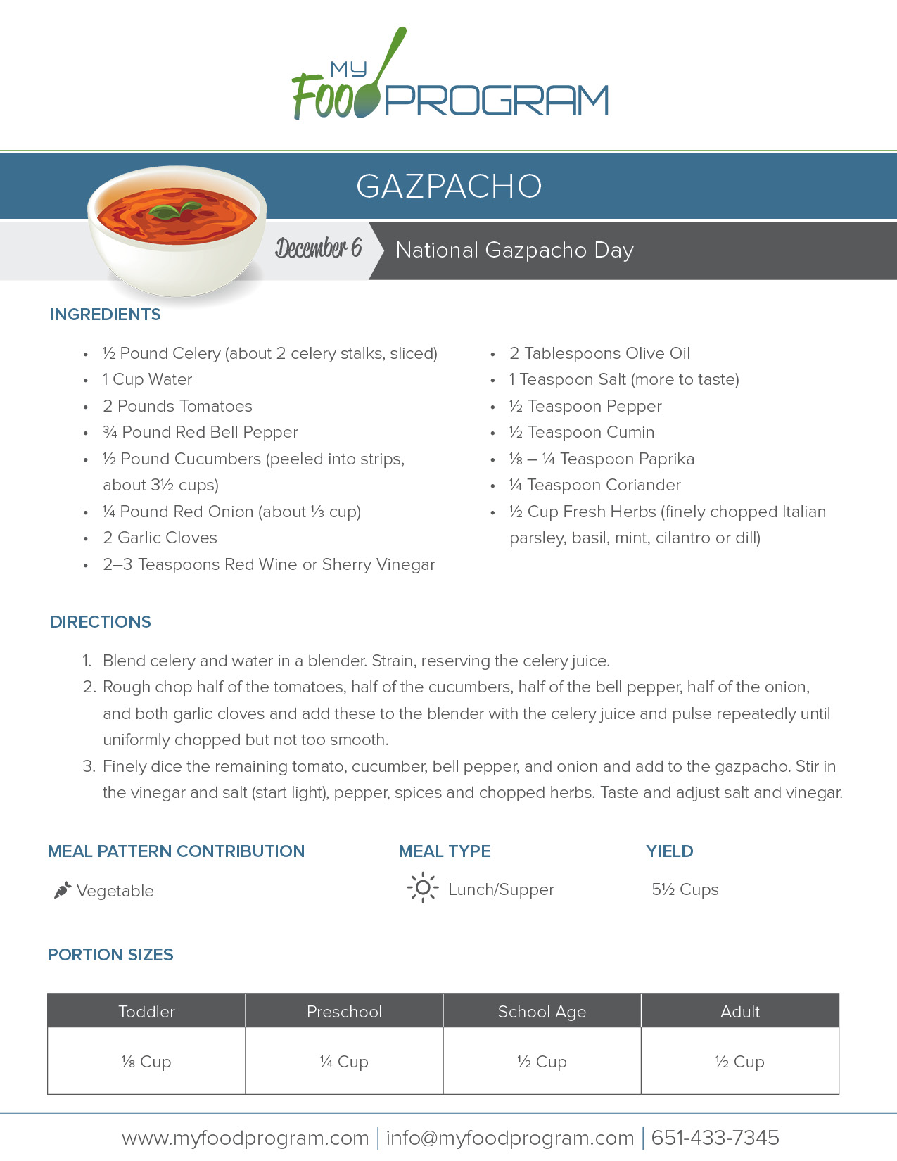 December 2024 Menus & Recipes | My Food Program