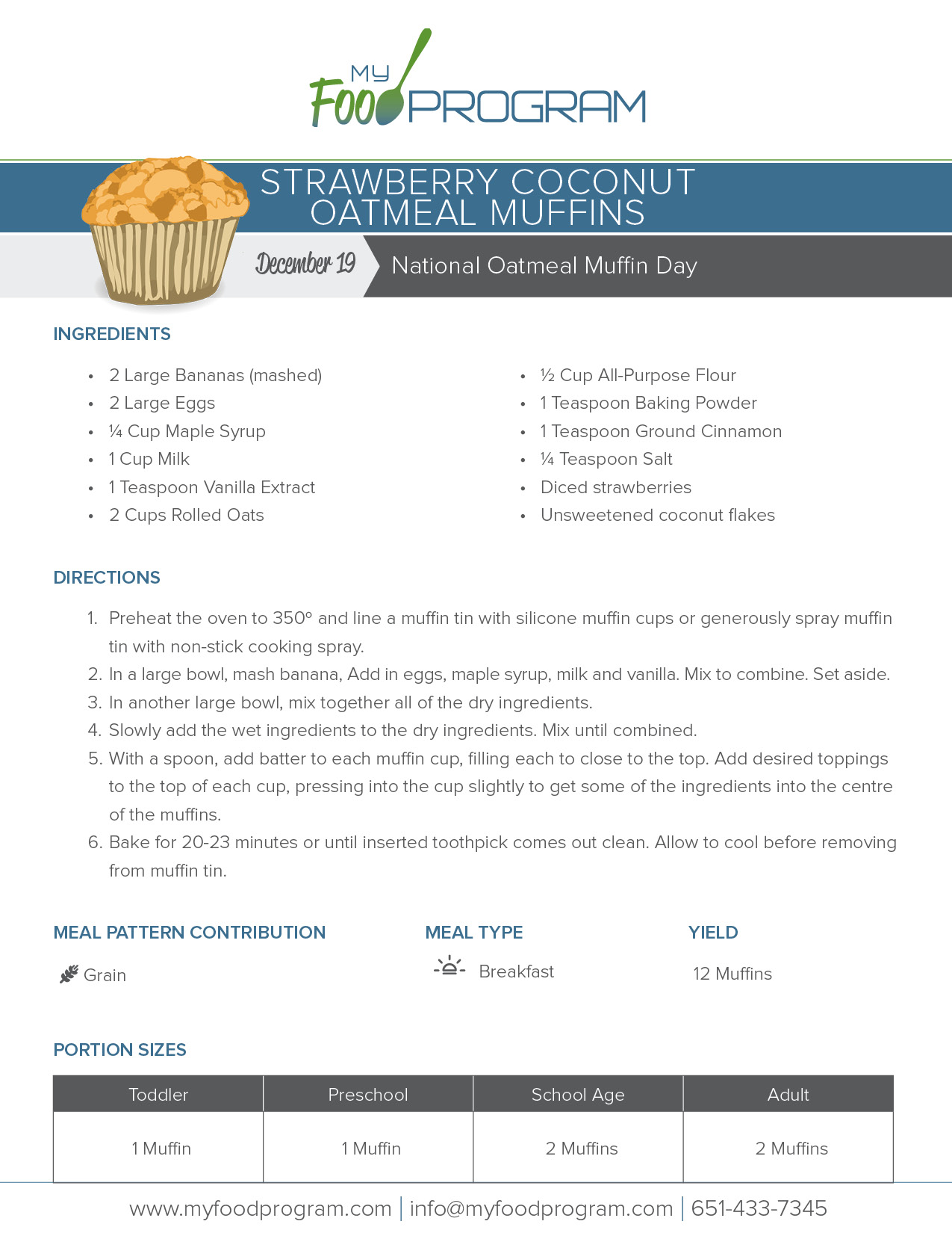 December 2024 Menus & Recipes | My Food Program