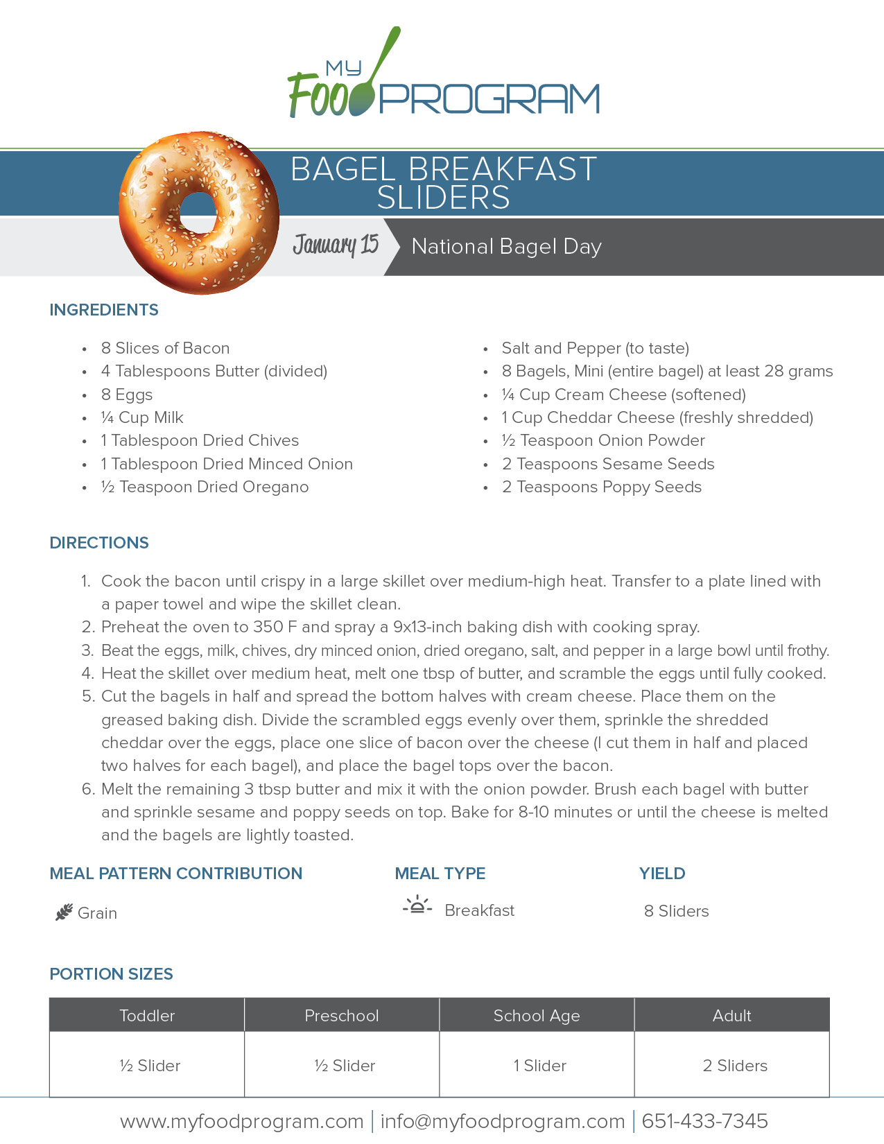 January 2025 Menus & Recipes | My Food Program