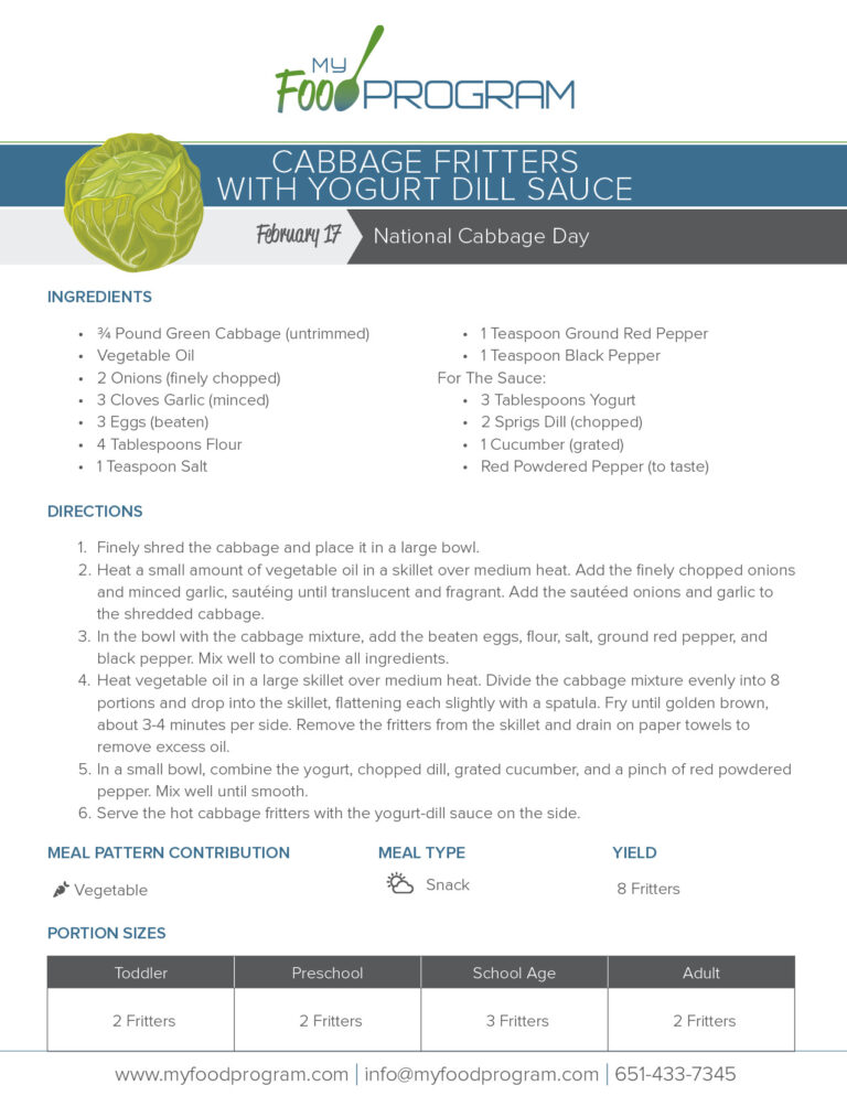 February 2025 Menus & Recipes | My Food Program