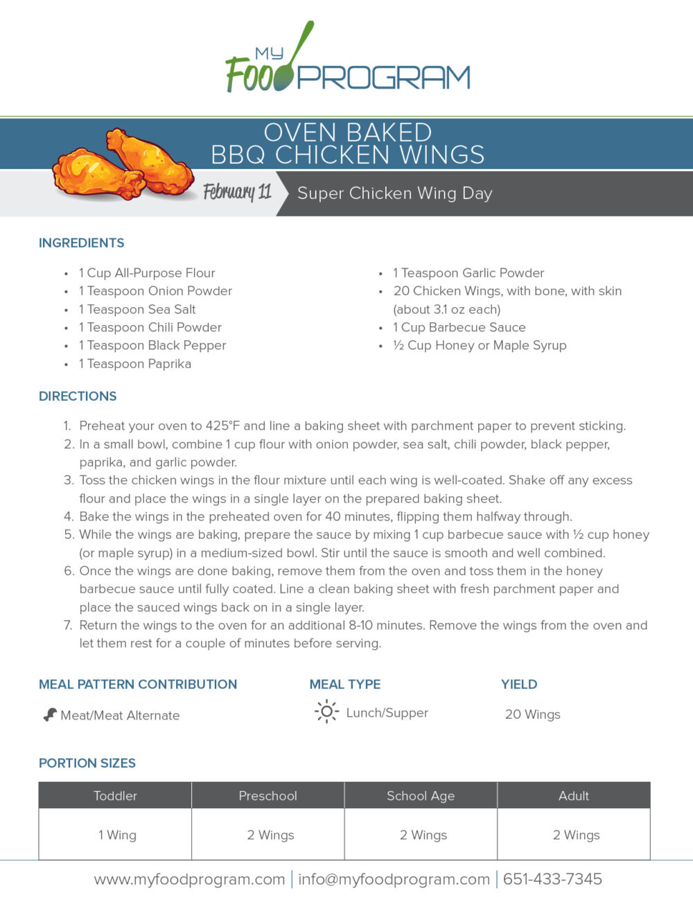 February 2025 Menus & Recipes | My Food Program