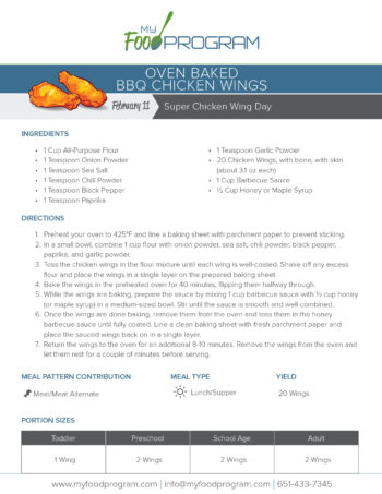 February 2025 Menus & Recipes | My Food Program