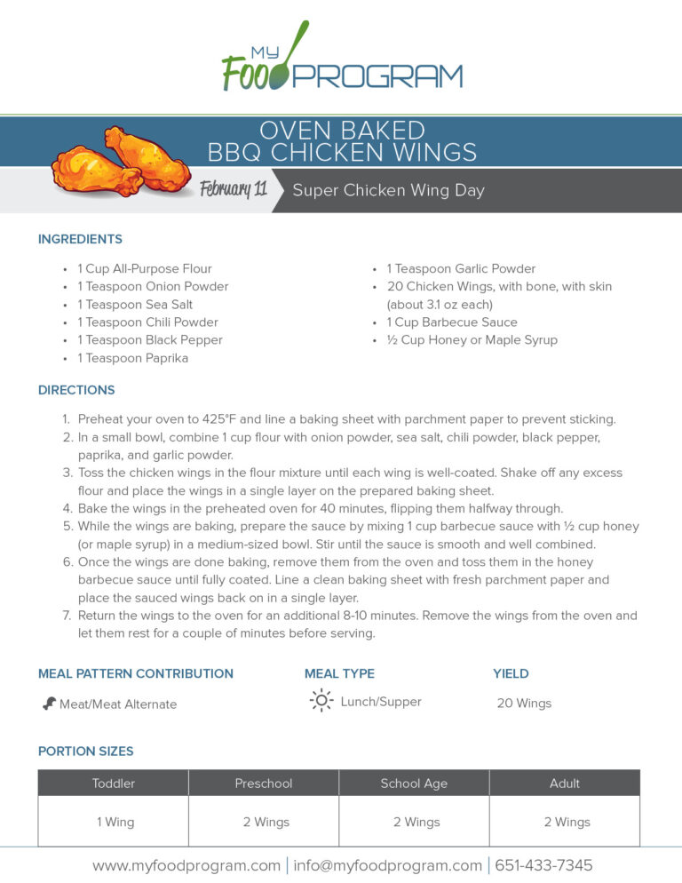 February 2025 Menus & Recipes | My Food Program