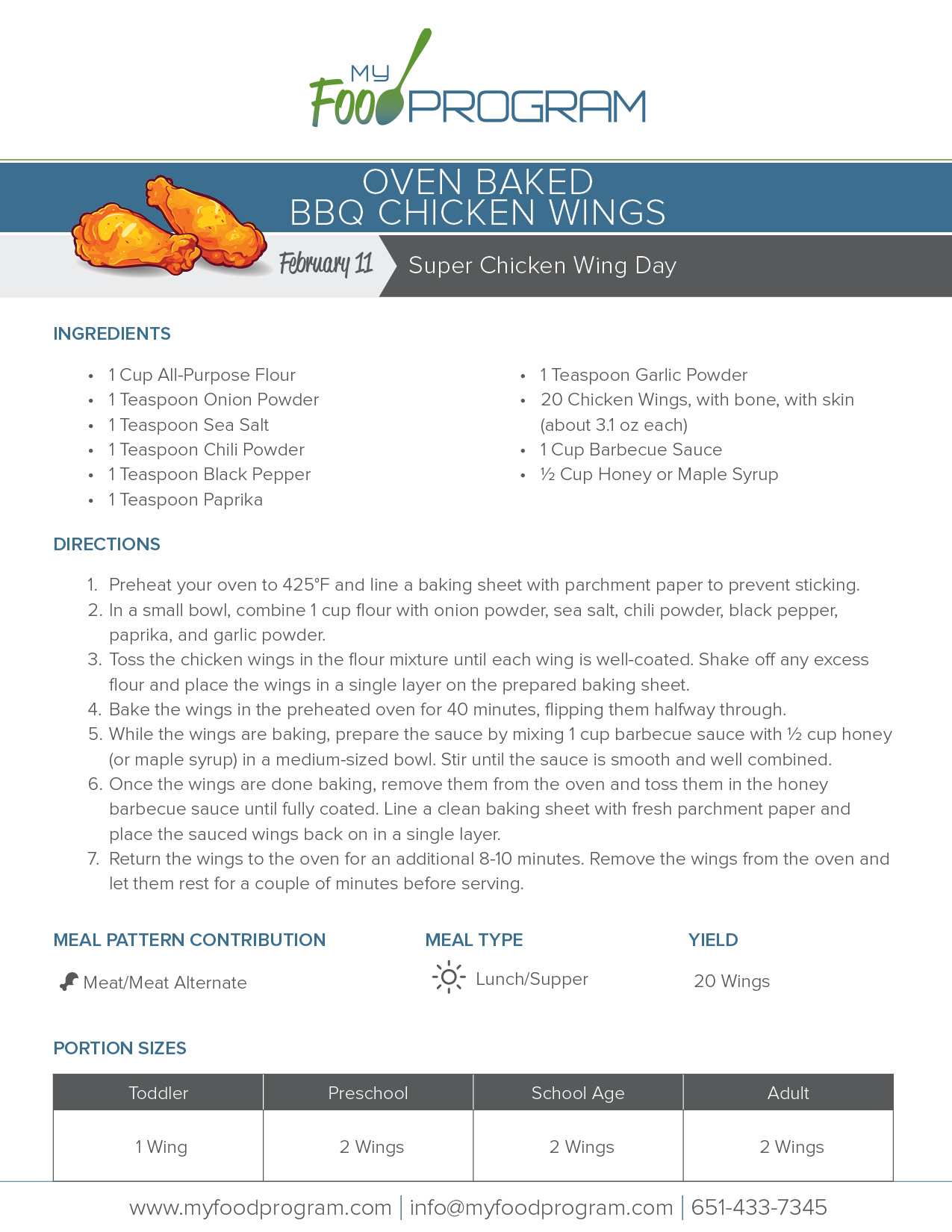 February 2025 Menus & Recipes | My Food Program