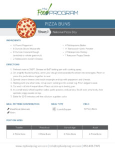 February 2025 Menus & Recipes | My Food Program
