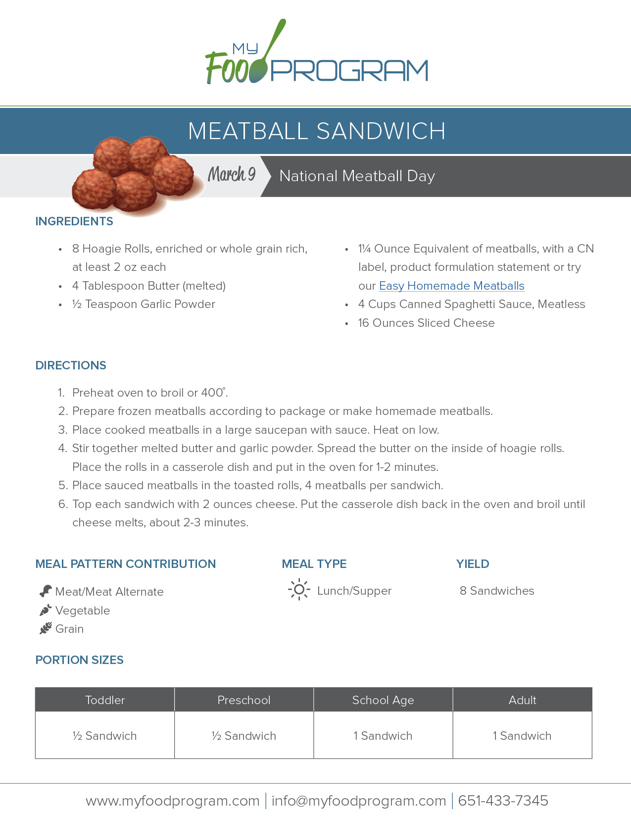March 2025 Menus & Recipes | My Food Program