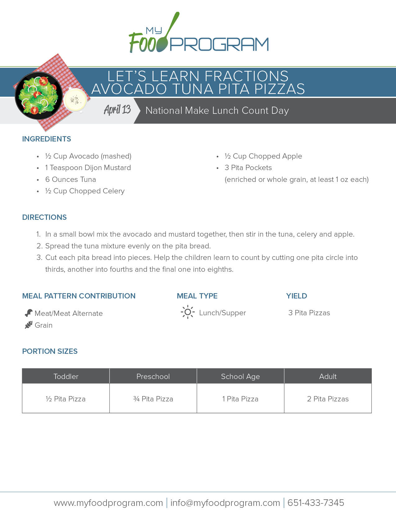 April 2025 Menus & Recipes | My Food Program