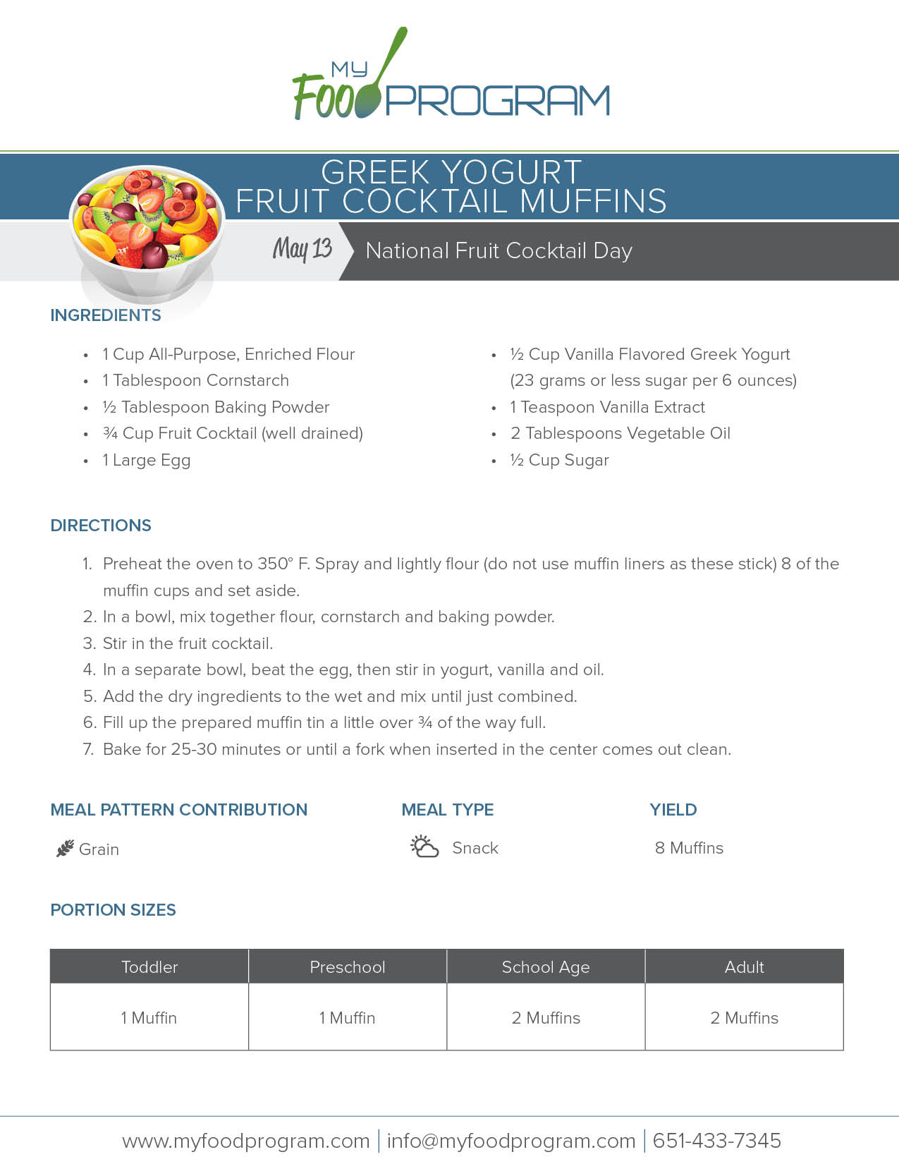 May 2025 Menus & Recipes | My Food Program
