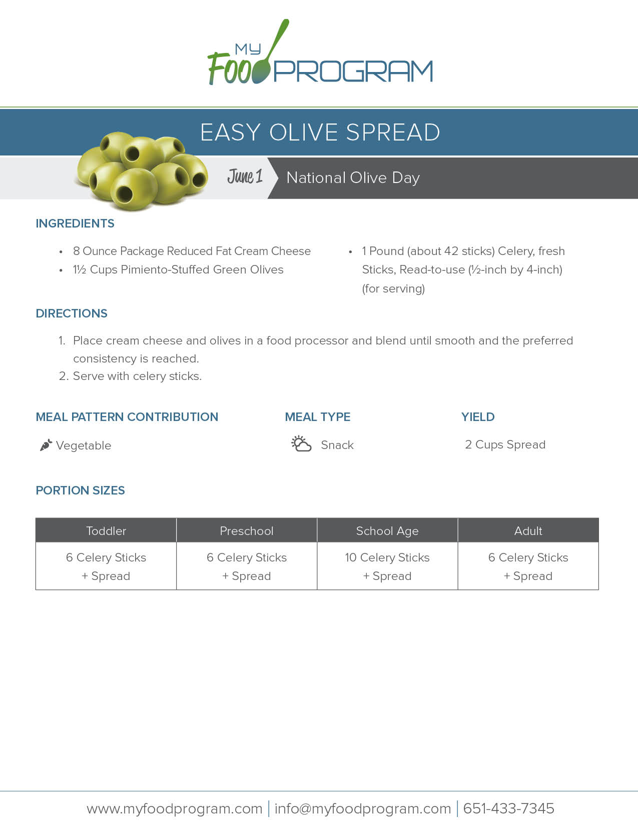 June 2025 Menus & Recipes | My Food Program