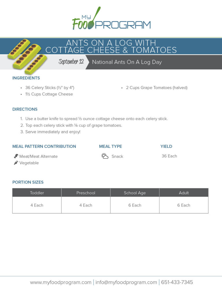 September 2025 Menus & Recipes | My Food Program