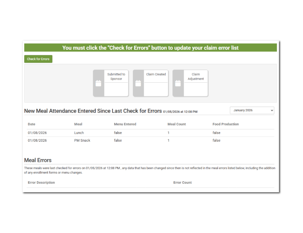 Software Screenshots & Sample Reports | My Food Program