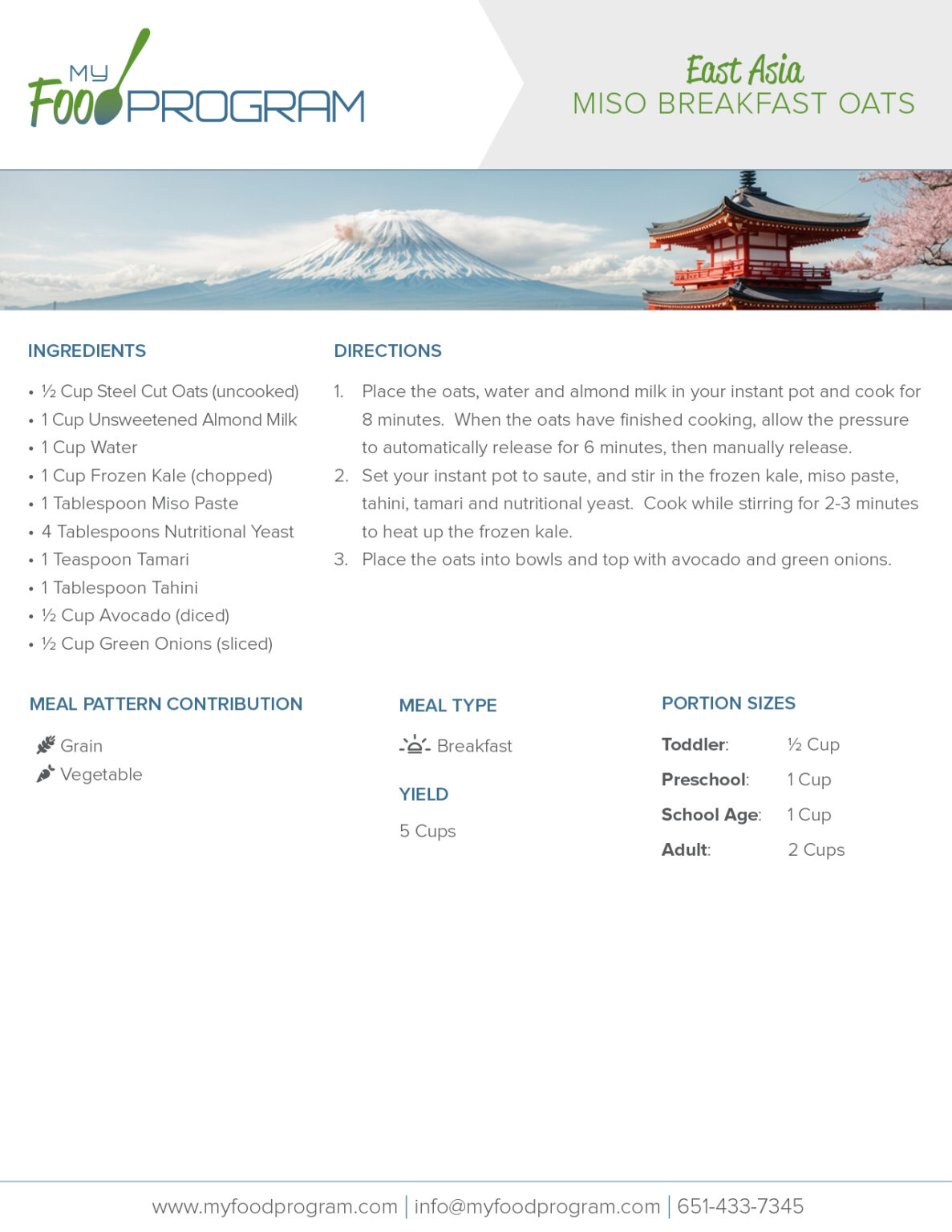 February 2026 Menus & Recipes | My Food Program