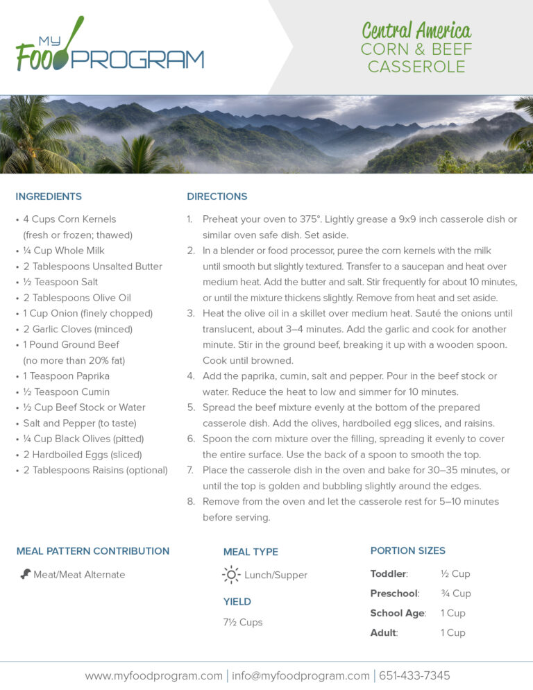 May 2026 Menus & Recipes | My Food Program